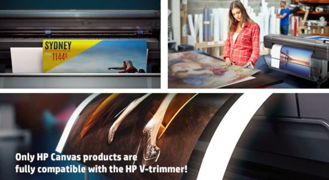 Print and trim on HP’s first vertical trimmer! | HP Large-Format Media